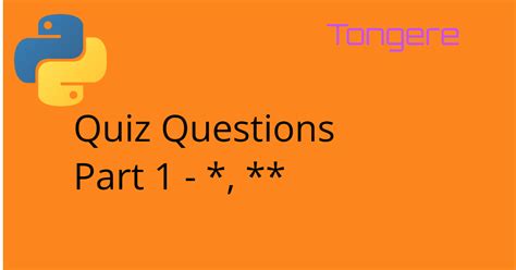 Python Quiz Questions Part 1