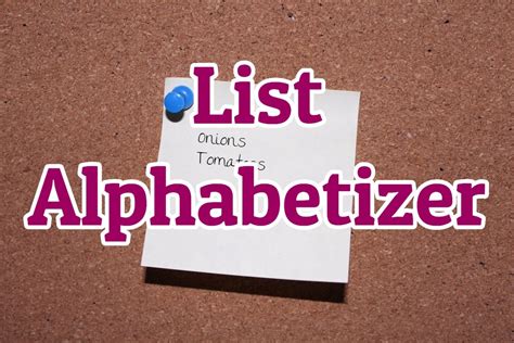 Alphabetize Your Lists WordCounter Net Hot Sex Picture
