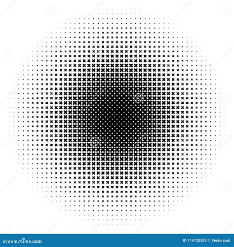 Halftone Element Abstract Geometric Graphic With Half Tone Pattern