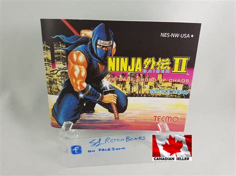 Manual Nes Ninja Gaiden 2 Nintendo Replacement Instruction Manual Booklet