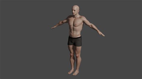Male Base Mesh Model With Textures 3d Model Rigged Cgtrader