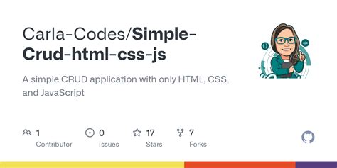 Github Carla Codes Simple Crud Html Css Js A Simple Crud Application With Only Html Css And