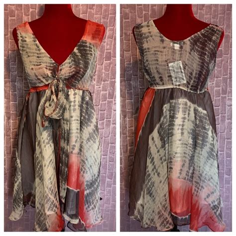 Pixie Dresses Nwt Pixie Boutique Brand Chiffon Tiedye Dress Poshmark