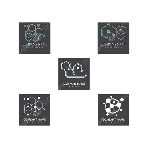 Set Molecule Vector Illustration Design Genetics Concept Icon Vector