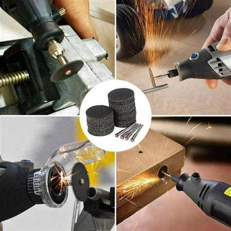 드레멜 액세서리용 송진 절단 디스크 금속 절단 회전 도구 톱날 6 개 맨드릴 연삭 휠 포함 32mm 100 개 톱날