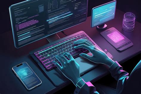 Premium Ai Image Hand Coding Concept Illustration