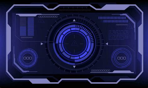 Hud Sci Fi Interface Screen Violet Danger Warning View Design Virtual