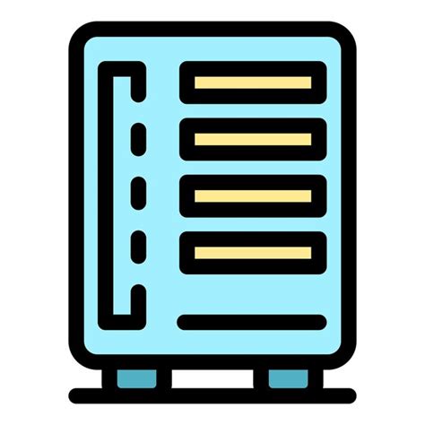 Premium Vector Computer Data Storage Icon Outline Computer Data Storage Vector Icon Color Flat