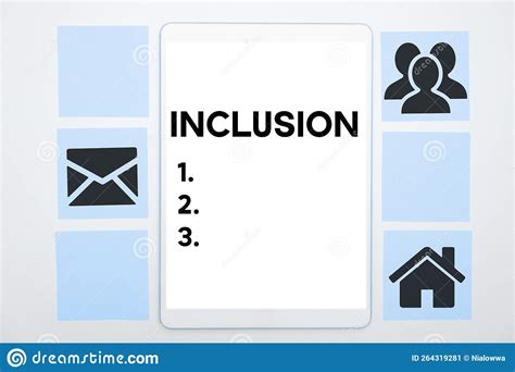 Writing Displaying Text Inclusion Internet Concept Action State Including Of Being Included