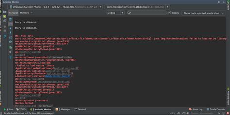 android java lang runtimeexception failed to load native library