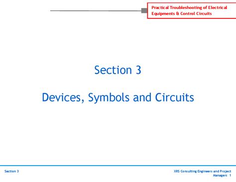 Electrical Troubleshooting Devices Symbols And Circuits PPT Slide Deck