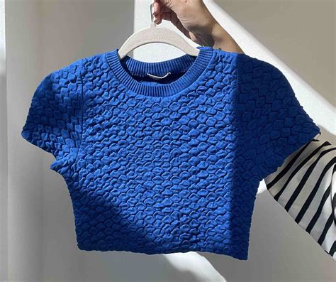 Crop Top Texture Areia The Shop