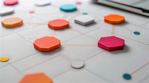 Premium Photo Marketing Strategy Flowchart With Laptop Background
