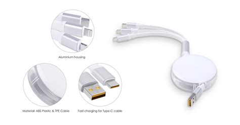 Flexa Retractable Fast Charging Cable Syrix Global