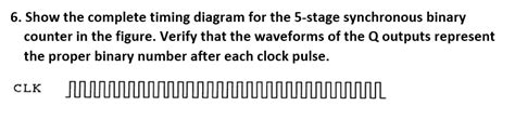 6 Show The Complete Timing Diagram For The 5 Stage