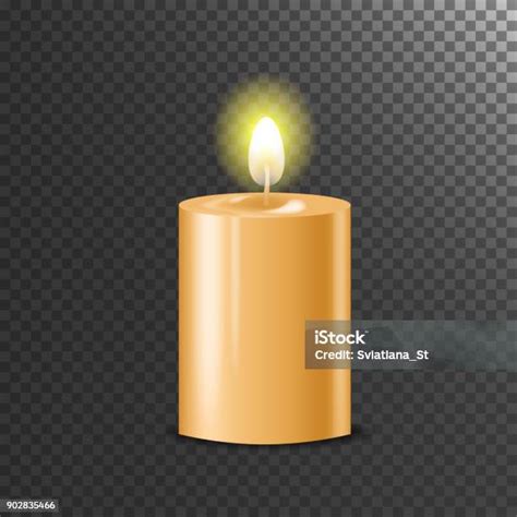 Vektor Lilin Spa Realistis Terisolasi Ilustrasi Stok Unduh Gambar Sekarang Api Lilin