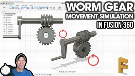 simulating worm gear movement in fusion 360 with joints