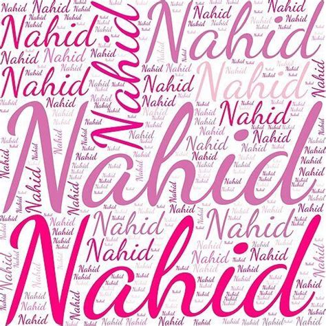 Nahid Names Without Frontiersfemale First Names Pink Wordcloud Design