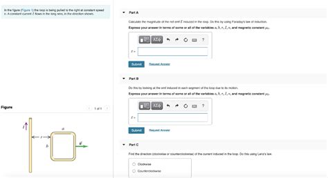 Solved In The Figure Figure 1 The Loop Is Being Pulled To