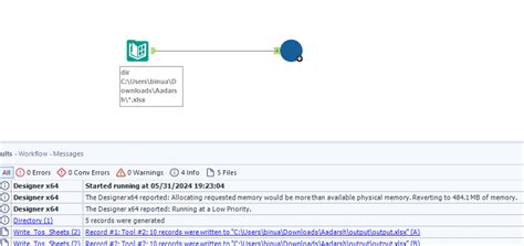solved combining multiple excel files into separate sheet alteryx