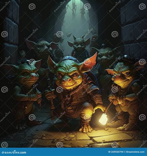 Goblin Raid In The Night Fantasy Art Ai Generation Stock Illustration Illustration Of Goblin