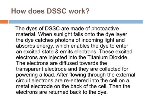Dye Sensitized Solar Cell Brainware University Ppt