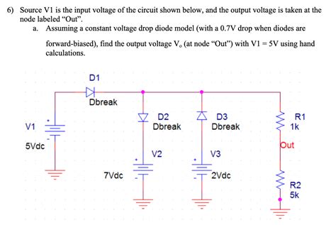 Solved Source V Is The Input Voltage Of The Circuit Shown Chegg Com