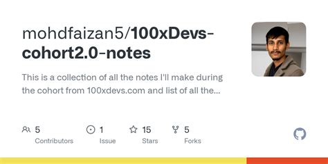 Github Mohdfaizan5100xdevs Cohort20 Notes This Is A Collection Of