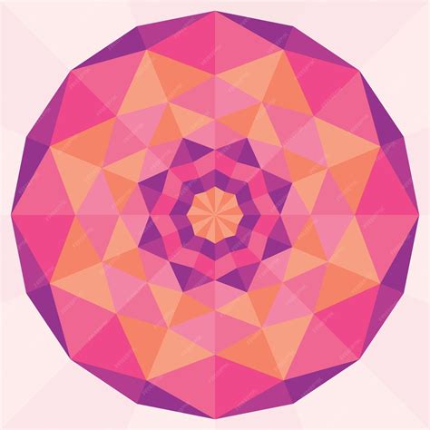 Premium Vector Pink And Purple Geometric Hexagonal Circle Mandala Backdrop