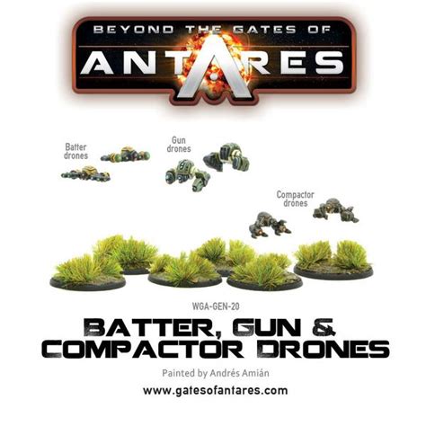 Batter Gun And Compactor Drones Gates Of Antares Shiny Games