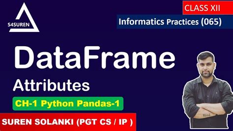 Dataframe Attribute Ch 1 Python Pandas Informatics Practices Ip 065