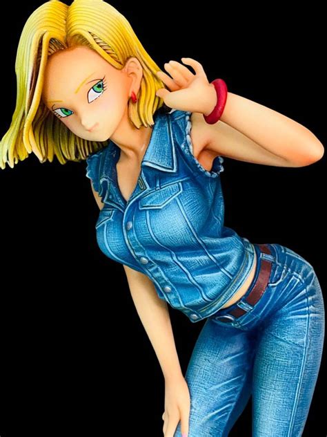 【目立った傷や汚れなし】リペイント フィギュア 人造人間18号 瞳修正 青 ドラゴンボールz Glitterandglamours Android
