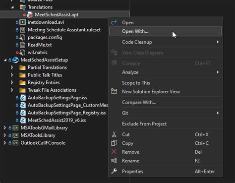 Can I Tell Visual Studio How Treat A File With A Custom File Extension Stack Overflow