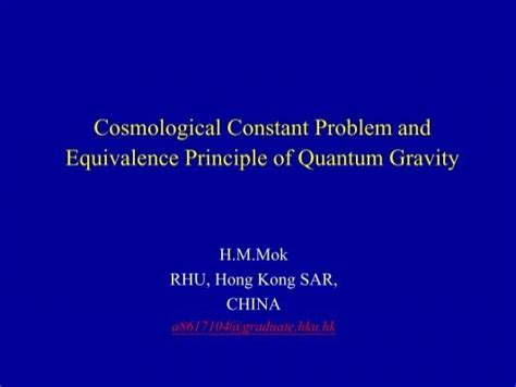 Cosmological Constant Problem And Equivalence Principle Of