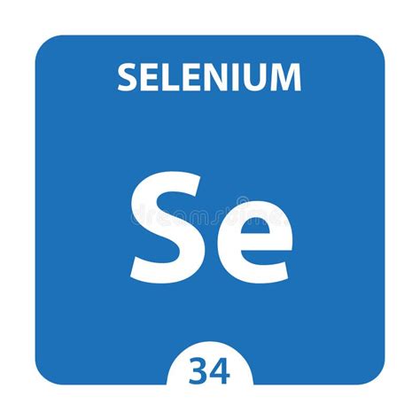 Se Symbol Selenium Chemical Element Stock Illustration Illustration