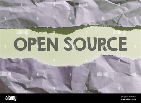 Text Sign Showing Open Source Internet Concept Denoting Software Which