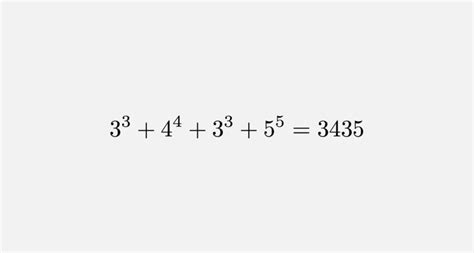 Fermats Library On Linkedin A Munchausen Number Is A Natural Number That Is Equal To The Sum