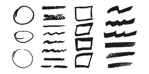 Premium Vector Brushes And Elements For Notes Highlighting Text