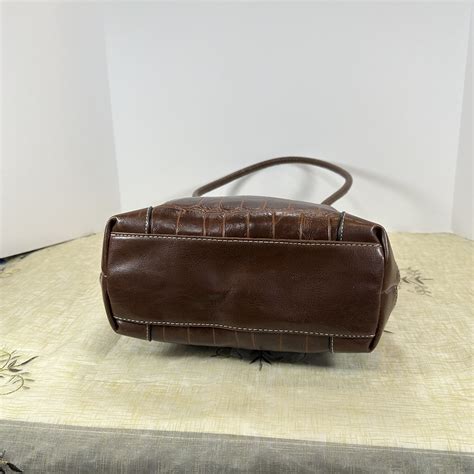 Vintage 90s Bueno Shoulderhandbag Faux Leather Brown Handbags Bag