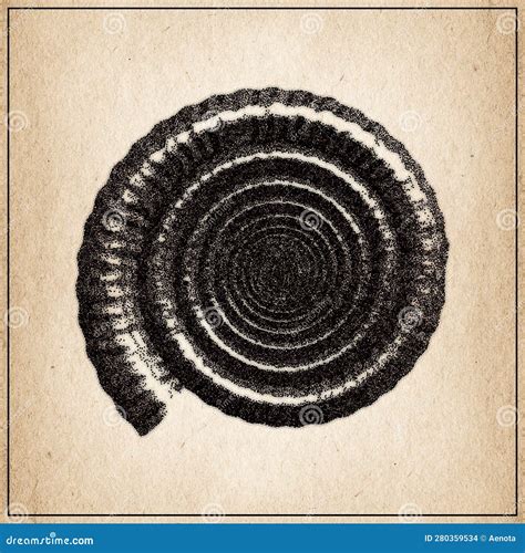 Ammonite Shell Stock Illustration Illustration Of Shellfish 280359534