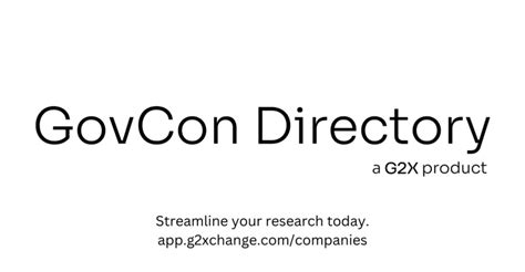 Govcon G2x The Govcon Growth Platform