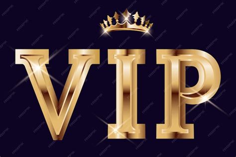 로얄 크라운 Vip 배경 템플릿이 있는 황금 3d 텍스트 Vip 카드 클럽 파티 초대장 프리미엄 서비스 배너 벡터 일러스트 레이 션 현대 럭셔리 디자인 프리미엄 벡터