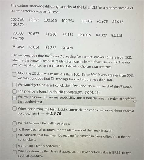 [solved] The Carbon Monoxide Diffusing Capacity Of Solutioninn
