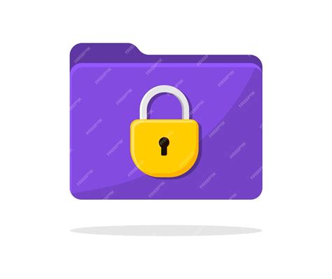 Premium Vector Folder Lock Icon Secure Folder With Confidential Files