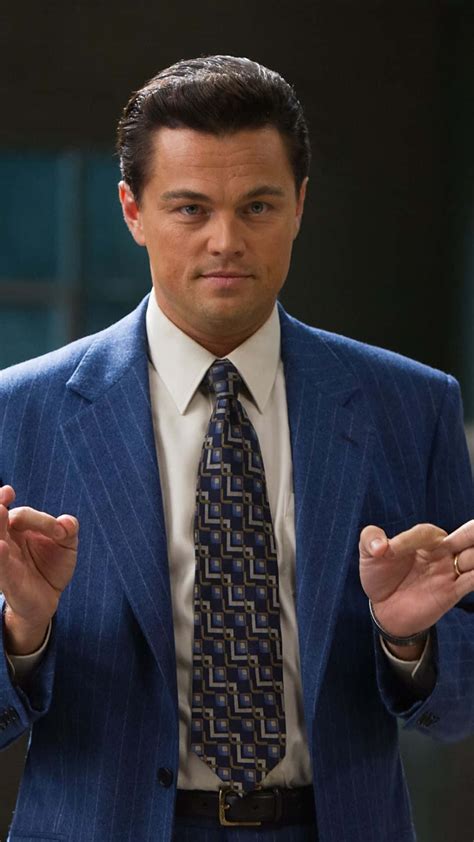 Download Leonardo Dicaprio Embracing His Iconic Role As Jordan Belfort