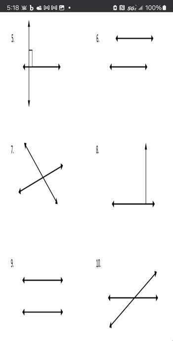 Answered Part A Classify Each Of The Following Lines As Parallel Transversal Or Perpendicular