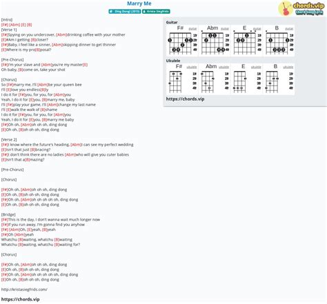 Chord Marry Me Tab Song Lyric Sheet Guitar Ukulele Chordsvip