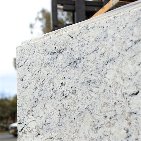 White Ice Granite Leathered Slab Block 1467