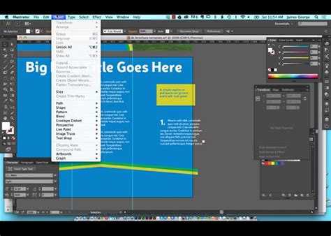 Text Wrap In Adobe Illustrator Creative Beacon Digital Illustration Tutorial Illustrator