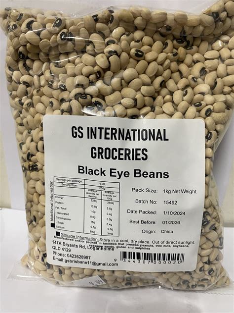 GS Brand Black Eye Beans Kg GS International Groceries GS International Groceries